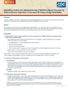 Clinical Resources: Standing Orders Templates | Immunize.org