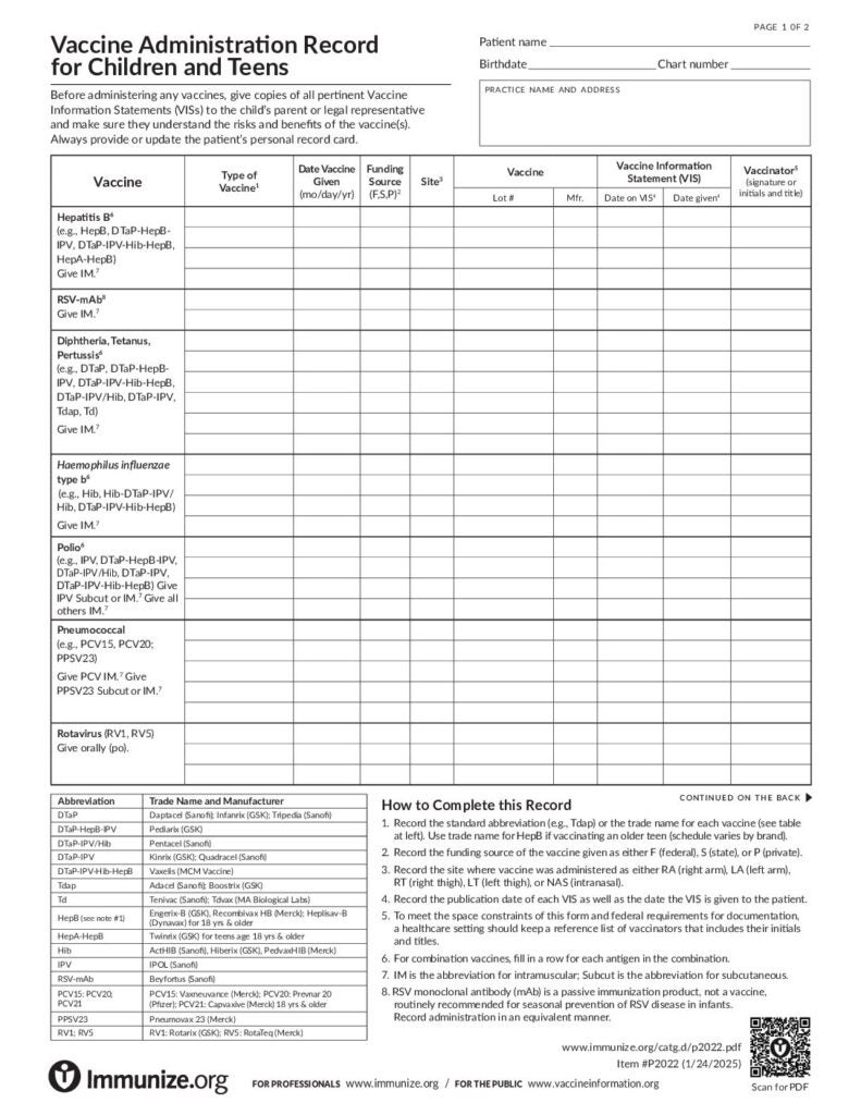Vaccine Administration Record Template Fill Online Printable Fillable ... Vaccine Administration Record Template Fill Online Printable Fillable ...
