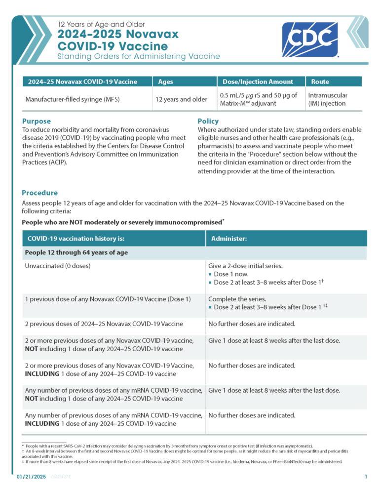Clinical Resources: Standing Orders Templates | Immunize.org